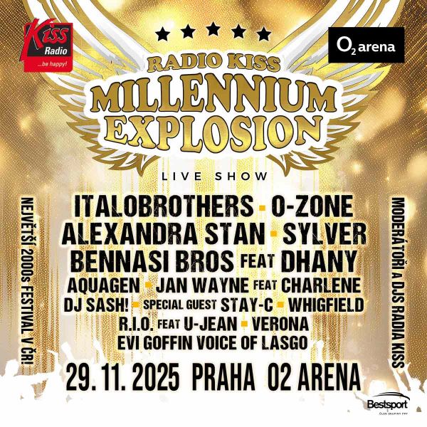 RADIO KISS MILLENNIUM EXPLOSION 2025 | TICKETPORTAL Vstupenky na Dosah ...